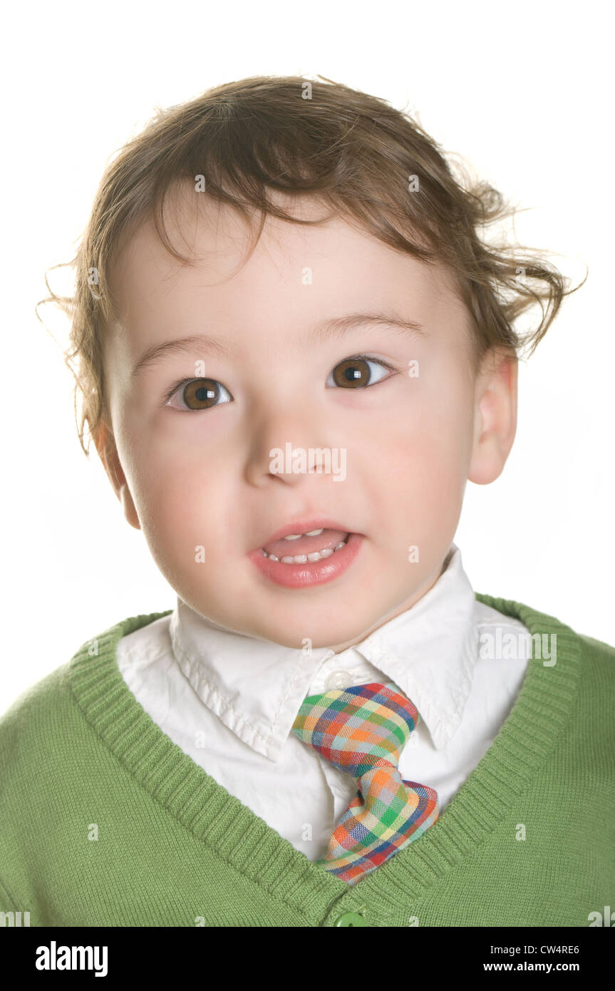 Portrait of a beautiful little boy. Isolated Stock Photo - Alamy
