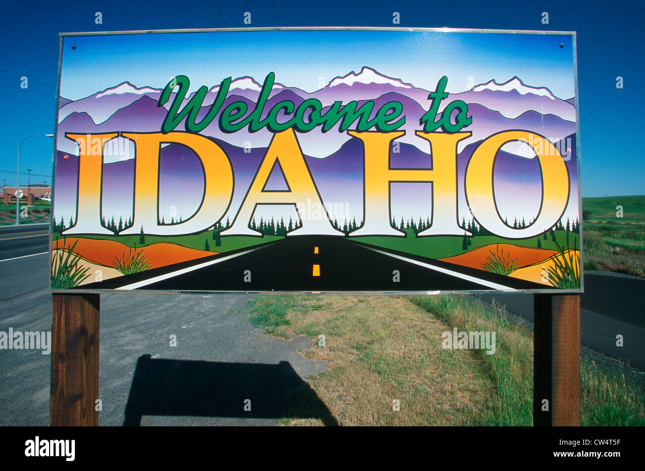 Welcome to Idaho Sign Stock Photo - Alamy
