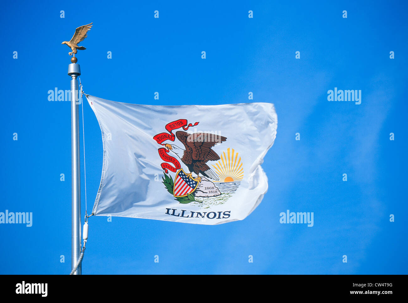 State Flag of Illinois Stock Photo - Alamy