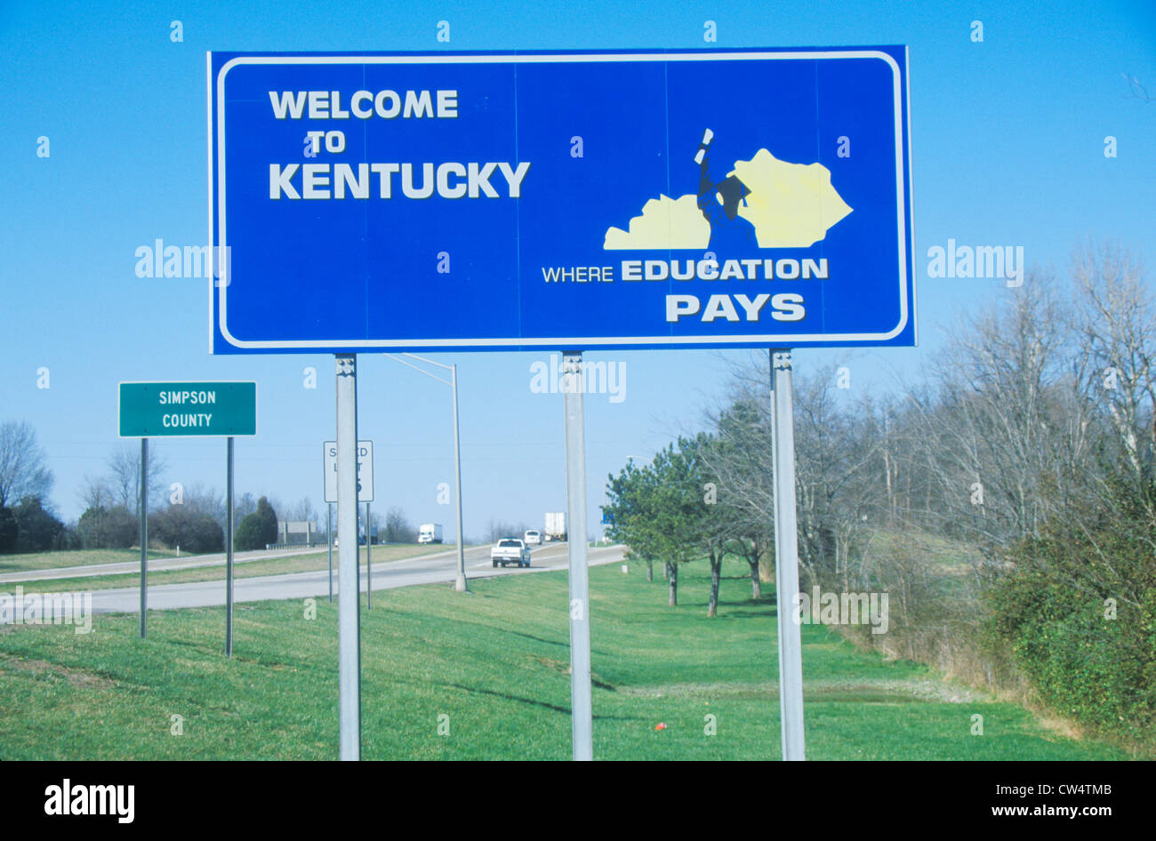 Welcome to Kentucky Sign Stock Photo - Alamy