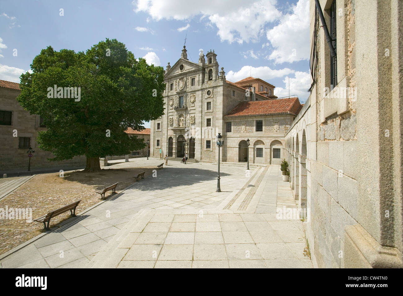 Early Gothic Cathedral in Avila Spain, an old Castilian Spanish village ...