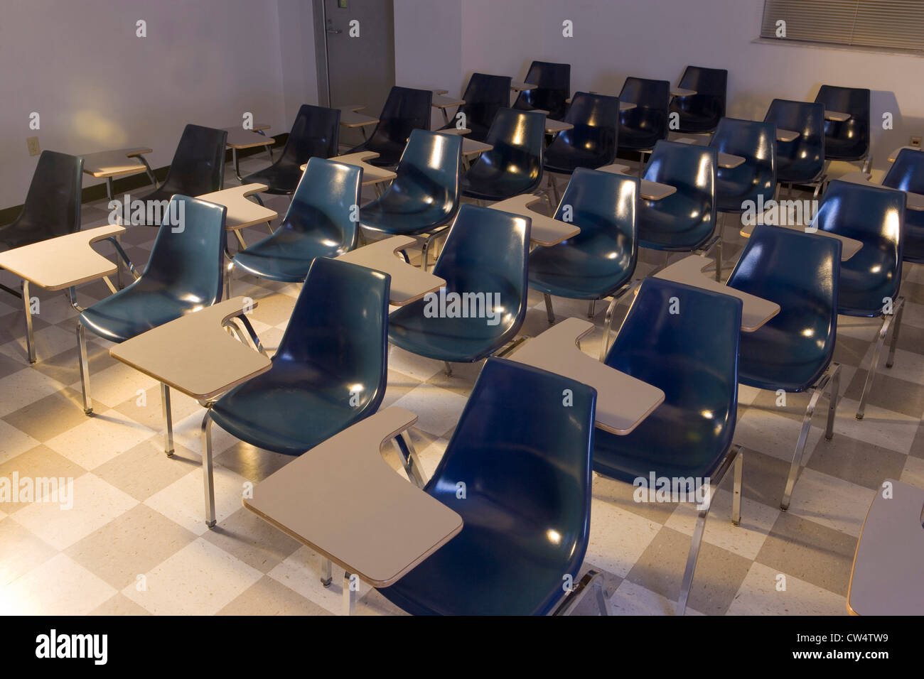 Chairs in empty classroom Stock Photo - Alamy
