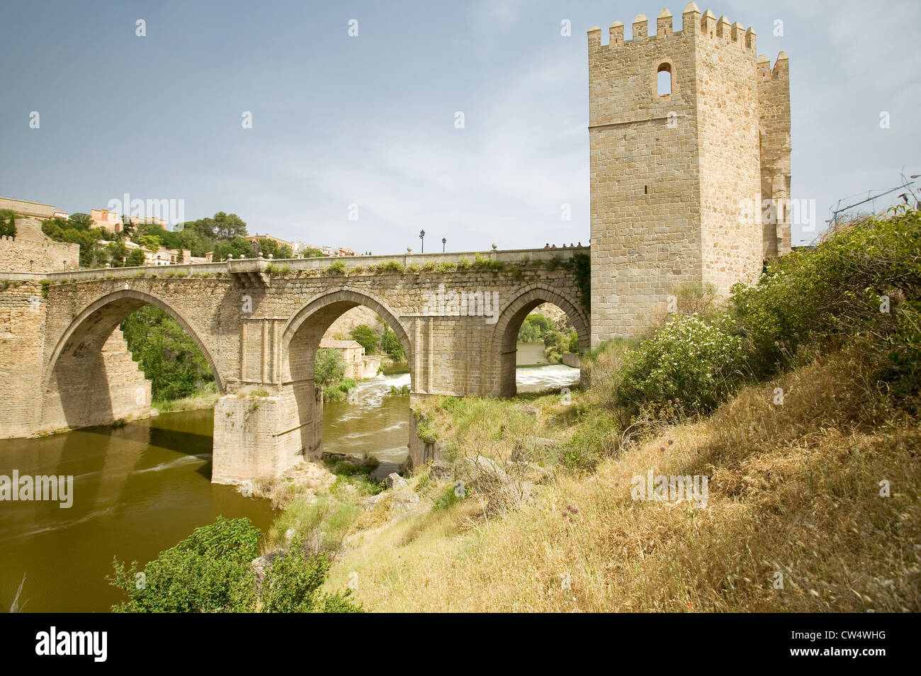 Aqueduct and archway over Tagus River and Toledo, Spain Stock Photo - Alamy