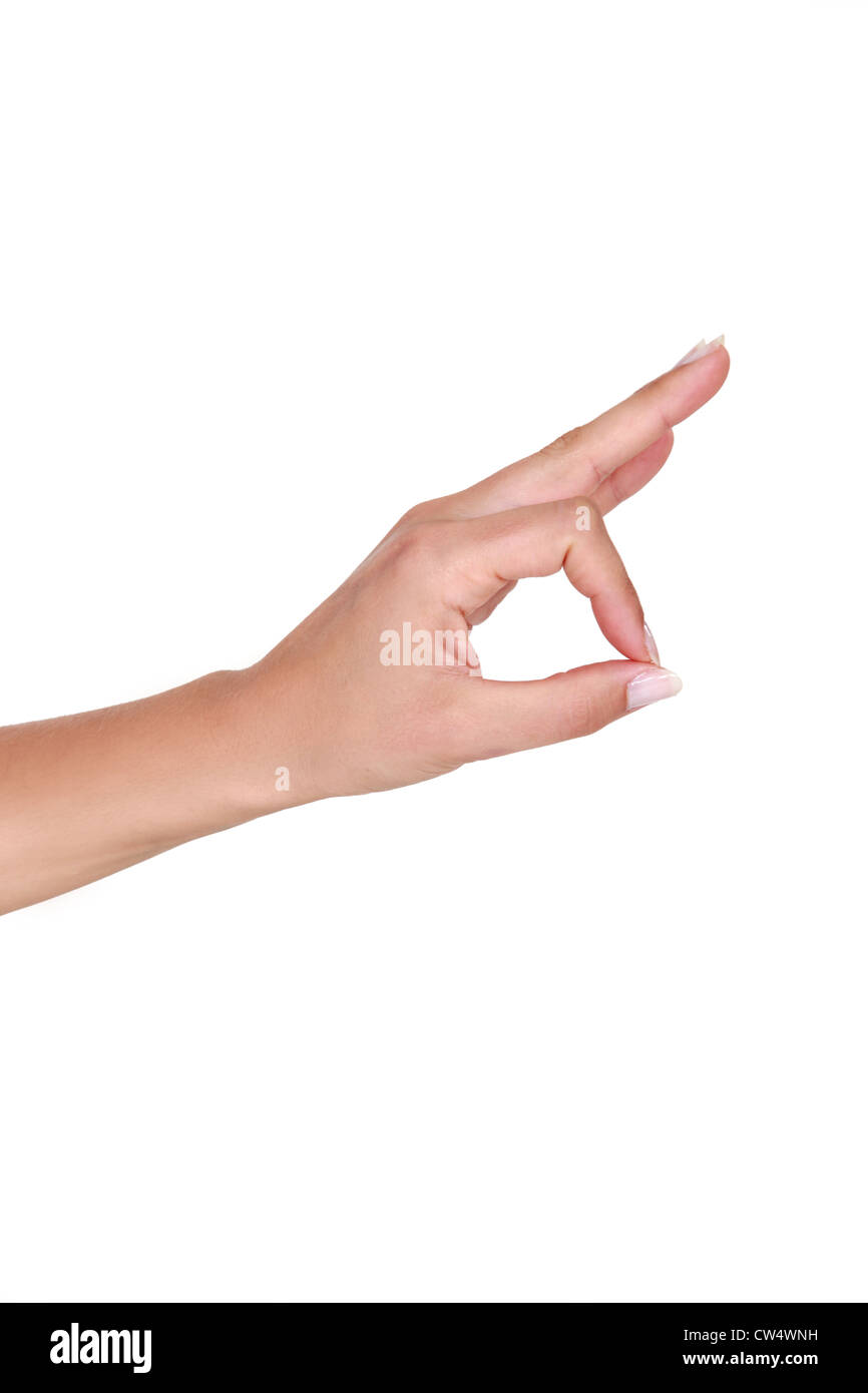 Hand gesture indicating approval Cut Out Stock Images & Pictures - Alamy