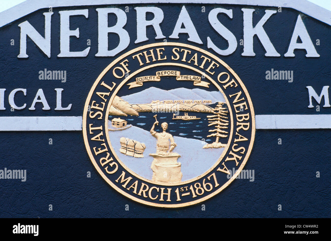 Welcome to Nebraska Sign Stock Photo - Alamy
