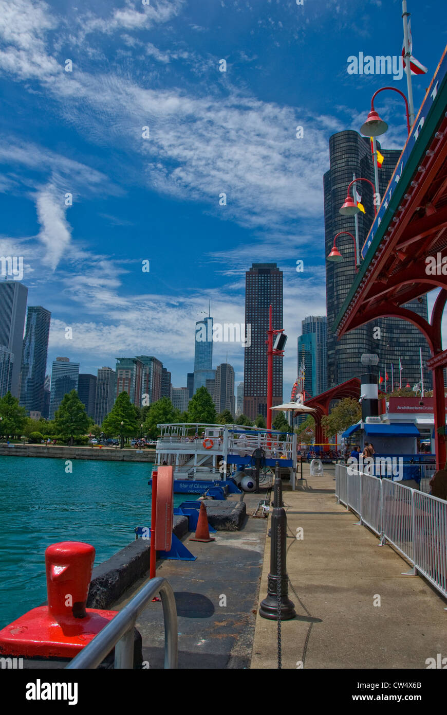 Navy Pier and Lake Point Tower in Chicago, Illinois Stock Photo - Alamy