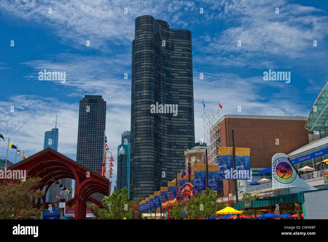 Navy Pier and Lake Point Tower in Chicago, Illinois Stock Photo - Alamy