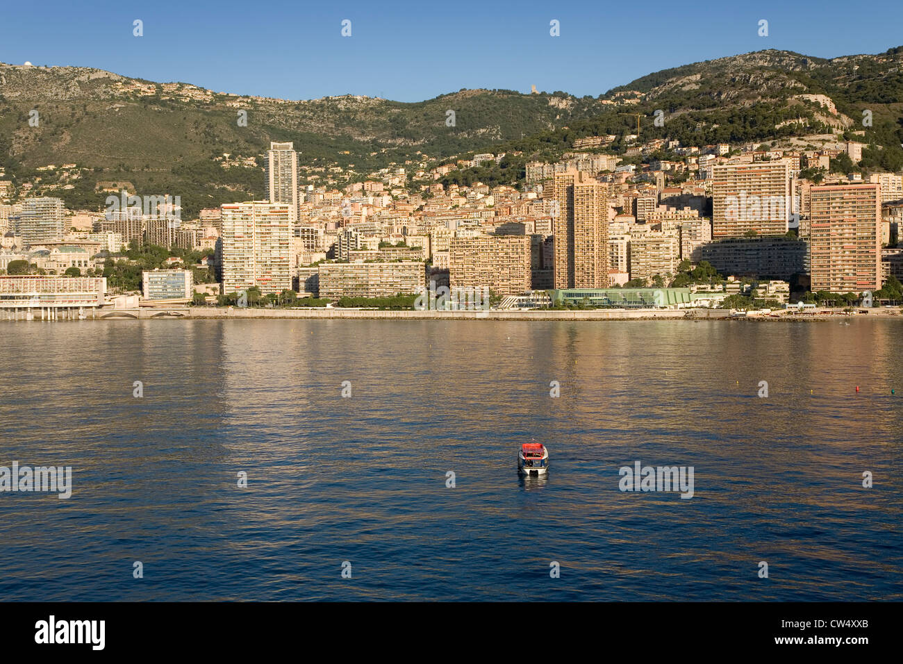 Seaside view of Monte-Carlo, the Principality of Monaco, Western Europe ...