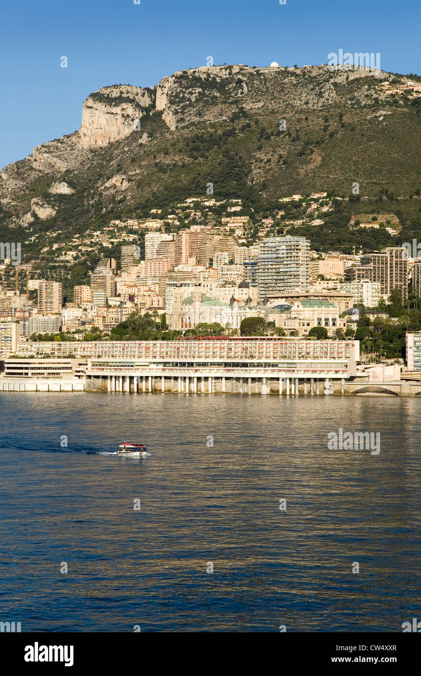 Seaside view of Monte-Carlo and skyline, the Principality of Monaco ...