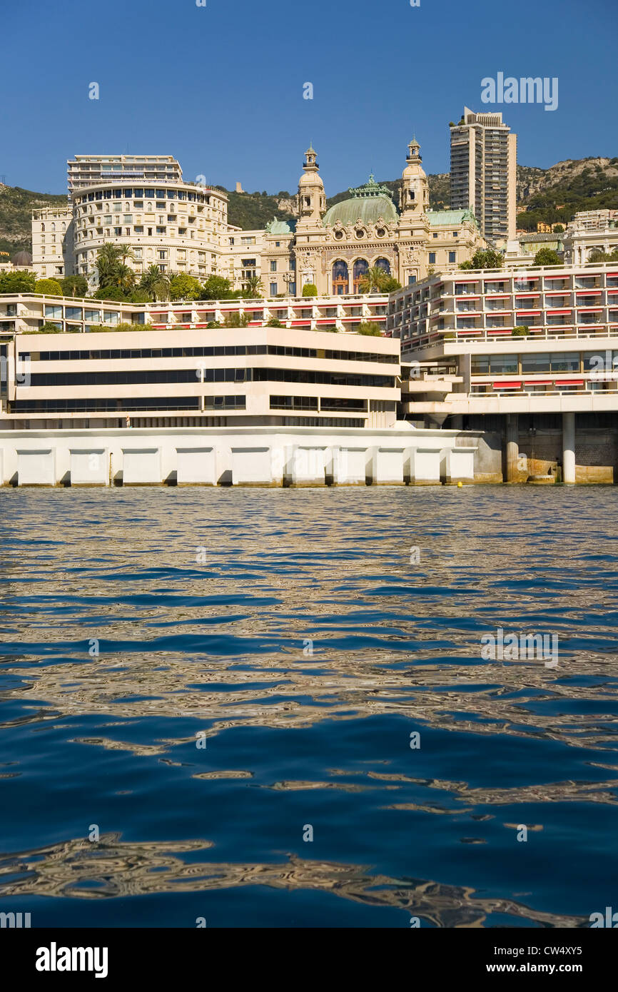 Seaside view of Monte-Carlo and skyline, the Principality of Monaco ...