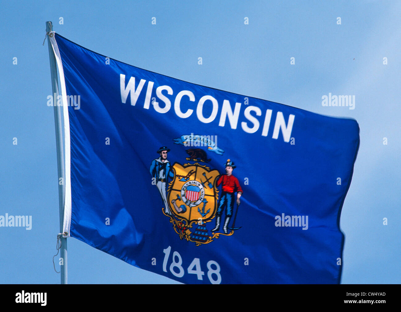 State Flag of Wisconsin Stock Photo - Alamy