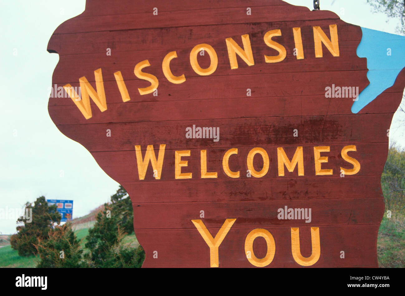 Welcome to wisconsin sign hi-res stock photography and images - Alamy