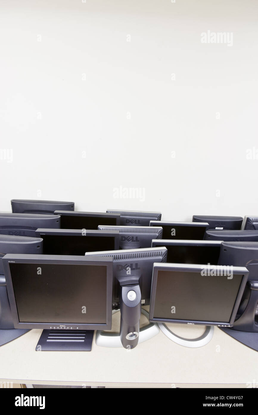 Outdated computer monitors slated for recycling Stock Photo - Alamy