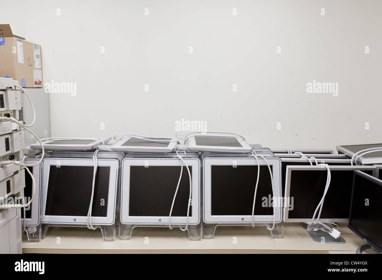 Outdated computer monitors slated for recycling Stock Photo - Alamy