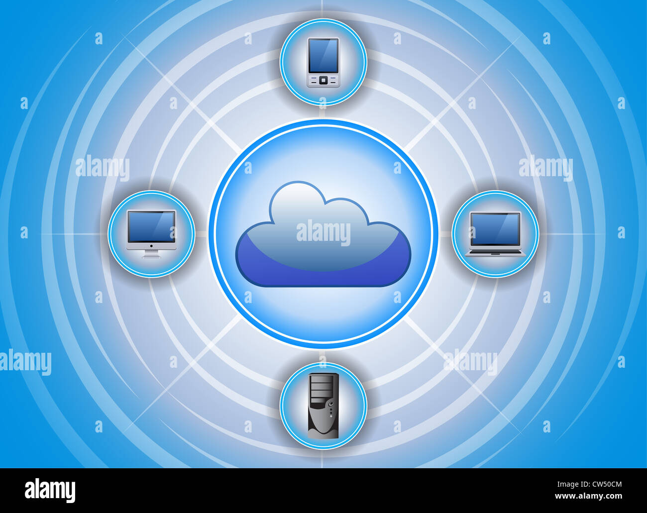 cloud computing network background Stock Photo - Alamy