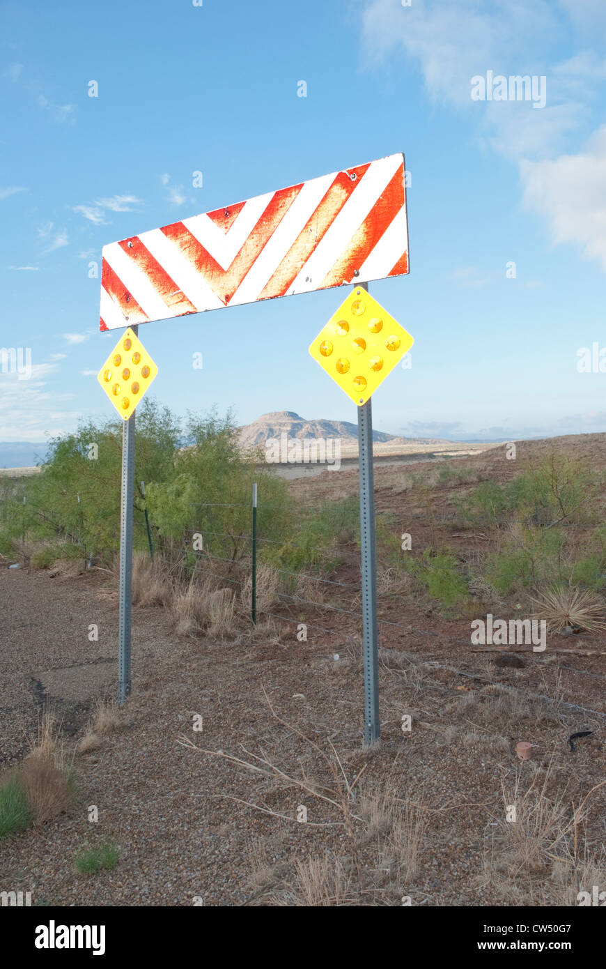 Reflective warning sign hi-res stock photography and images - Alamy