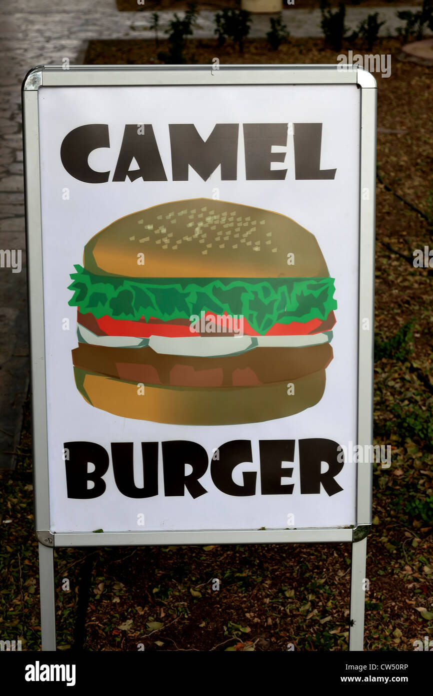 3685. Camel Burger sign, Dubai, UAE Stock Photo - Alamy