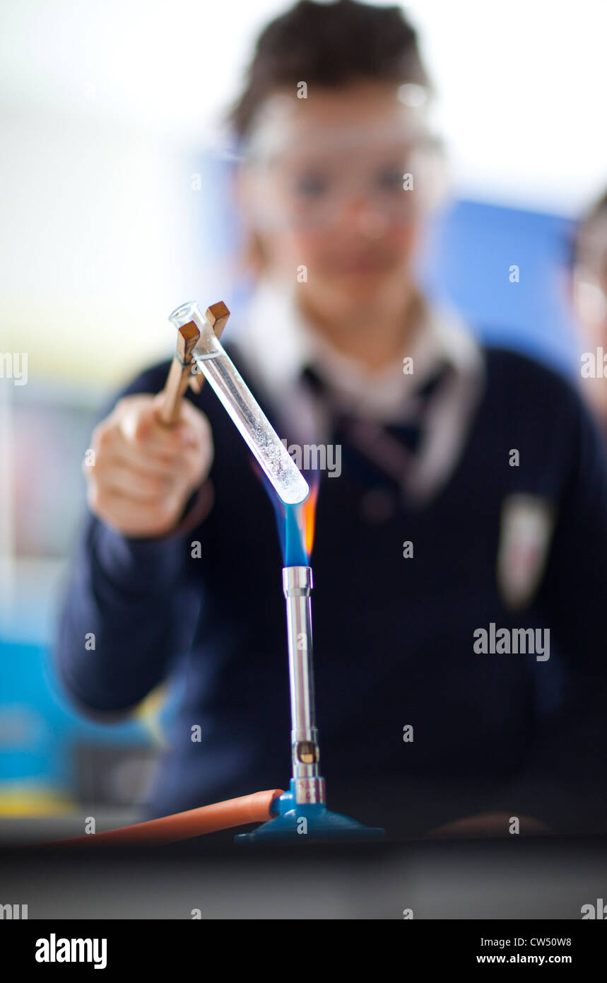 School Science Lesson Bunsen High Resolution Stock Photography and ...