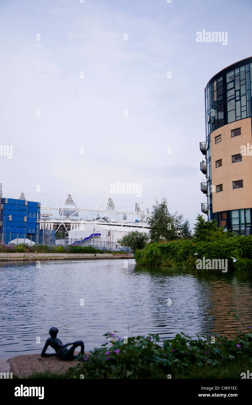 View of the 2012 Olympic Stadium in Stratford's Olympic Park showing ...