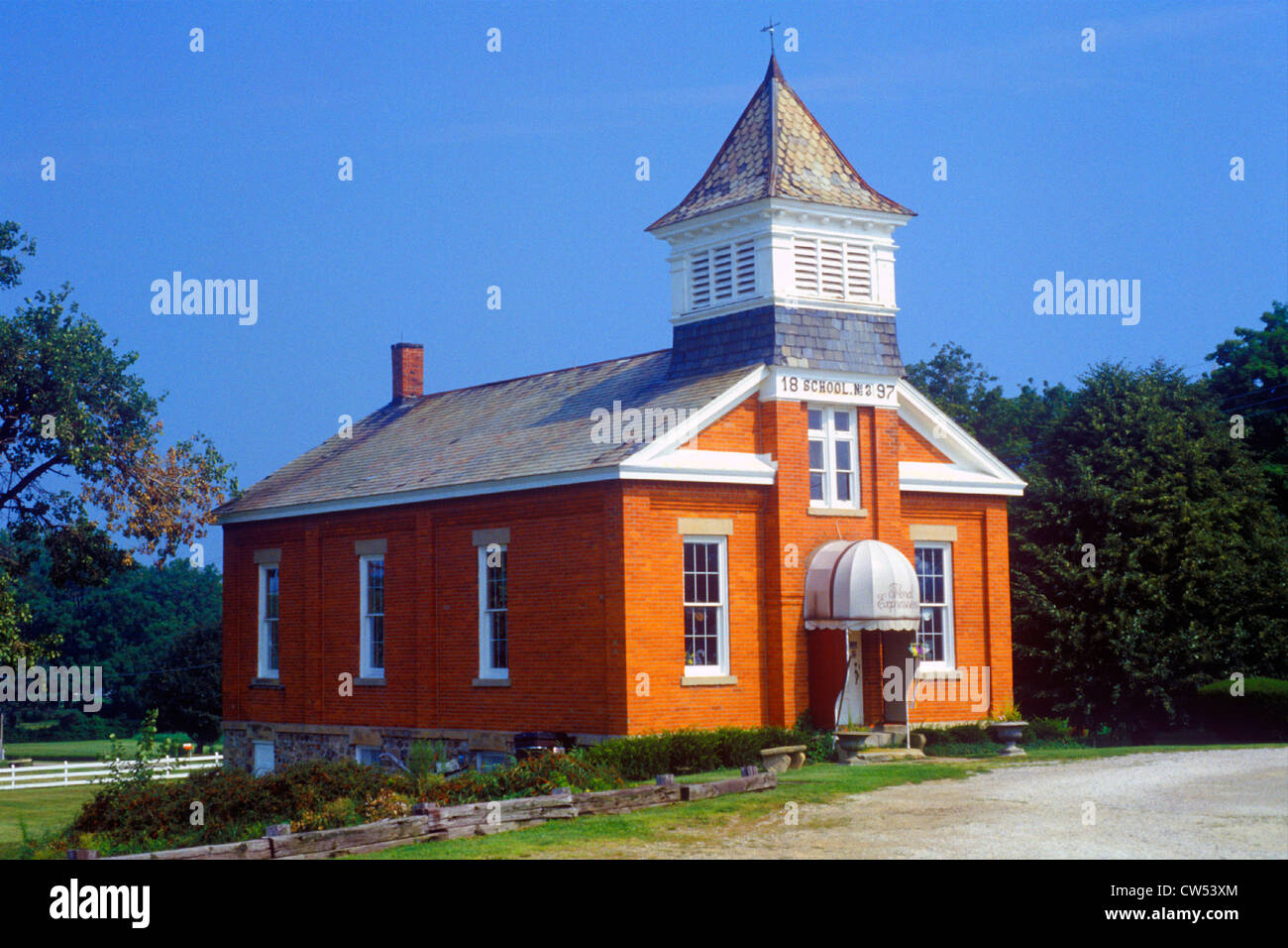 Exterior of small school, OH Stock Photo - Alamy