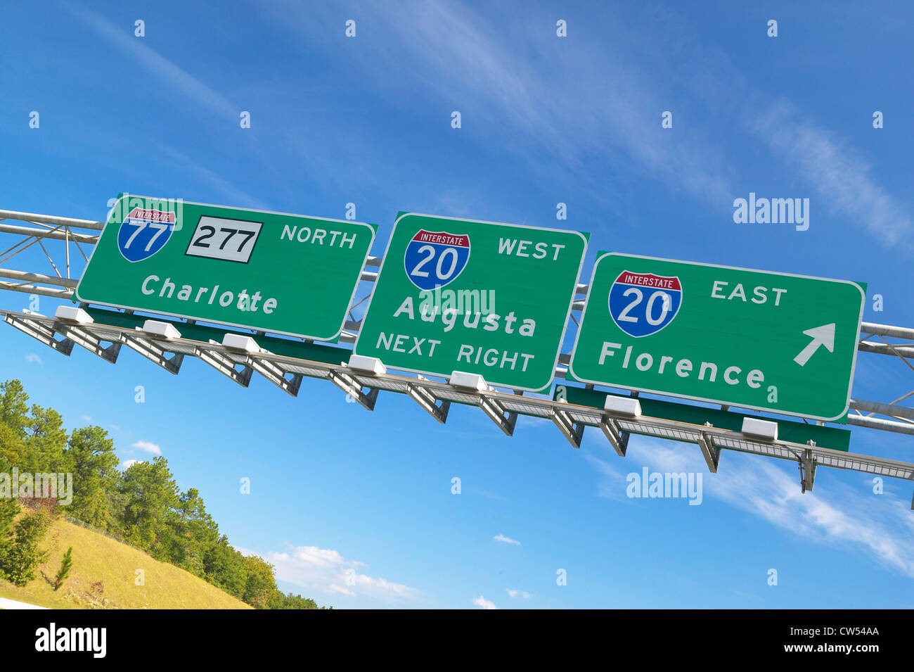 Interstate Highway Signs to Florence and Augusta Georgia at ...