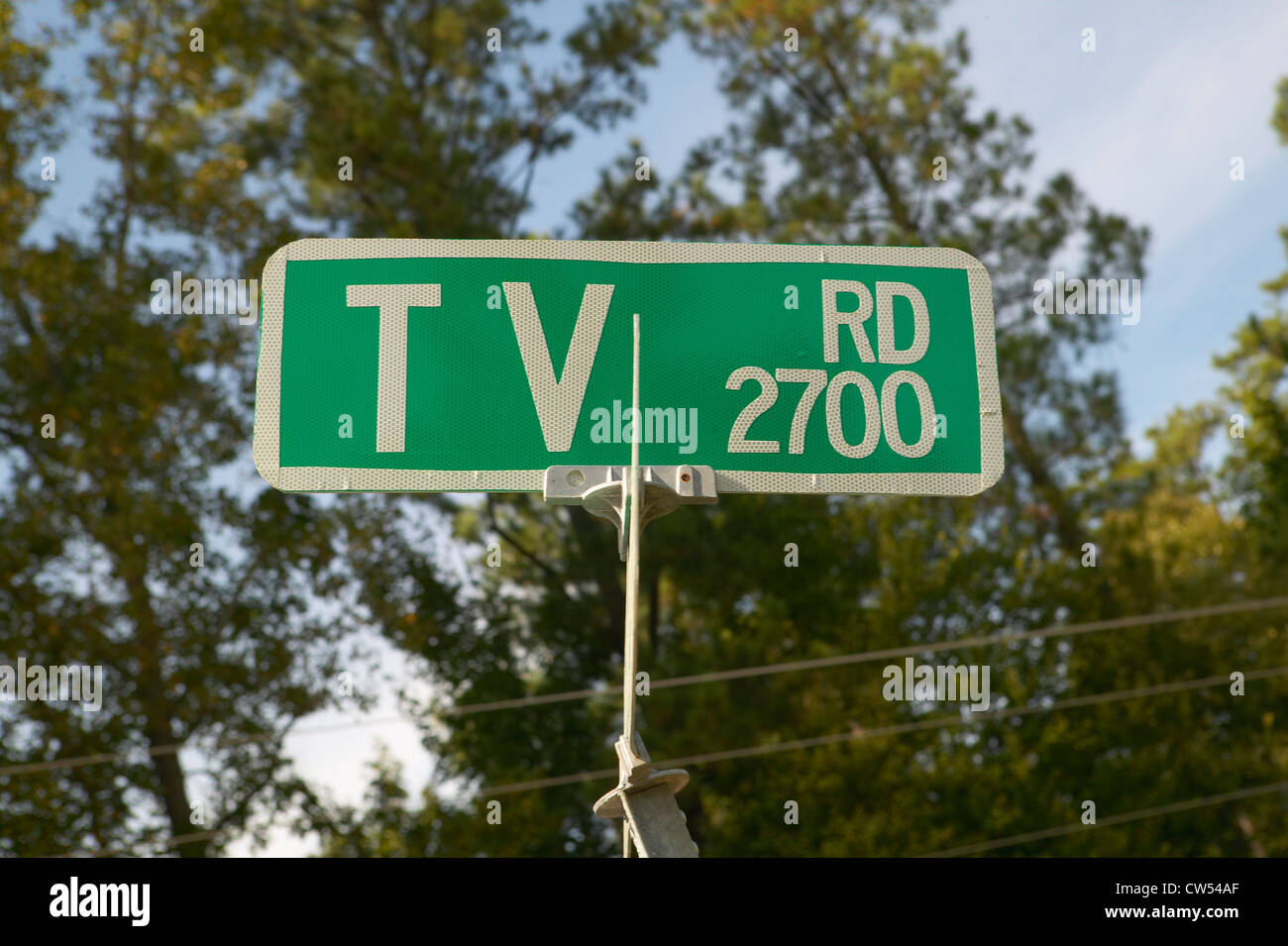 TV Road Sign in Georgia Stock Photo - Alamy