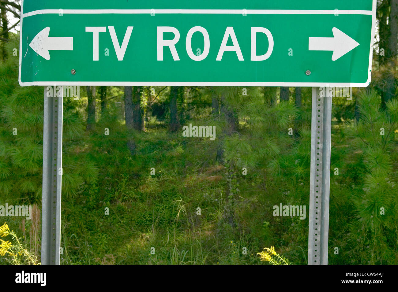 TV Road Sign in Georgia Stock Photo - Alamy