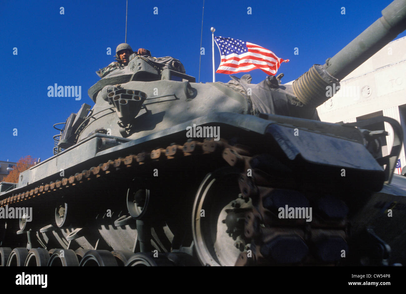 Tank in Veteran's Day Parade, St. Louis, Missouri Stock Photo - Alamy