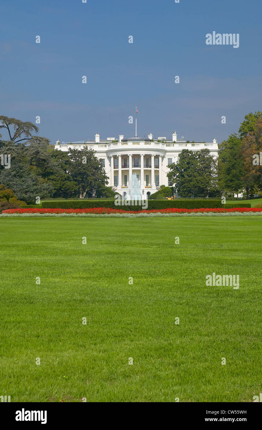 The White House South Lawn with Truman Balcony, Washington D.C Stock ...