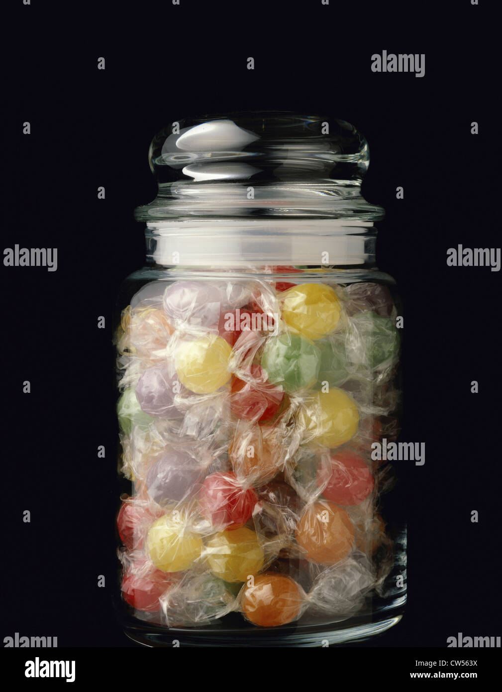Close-up of a jar full of candy Stock Photo - Alamy