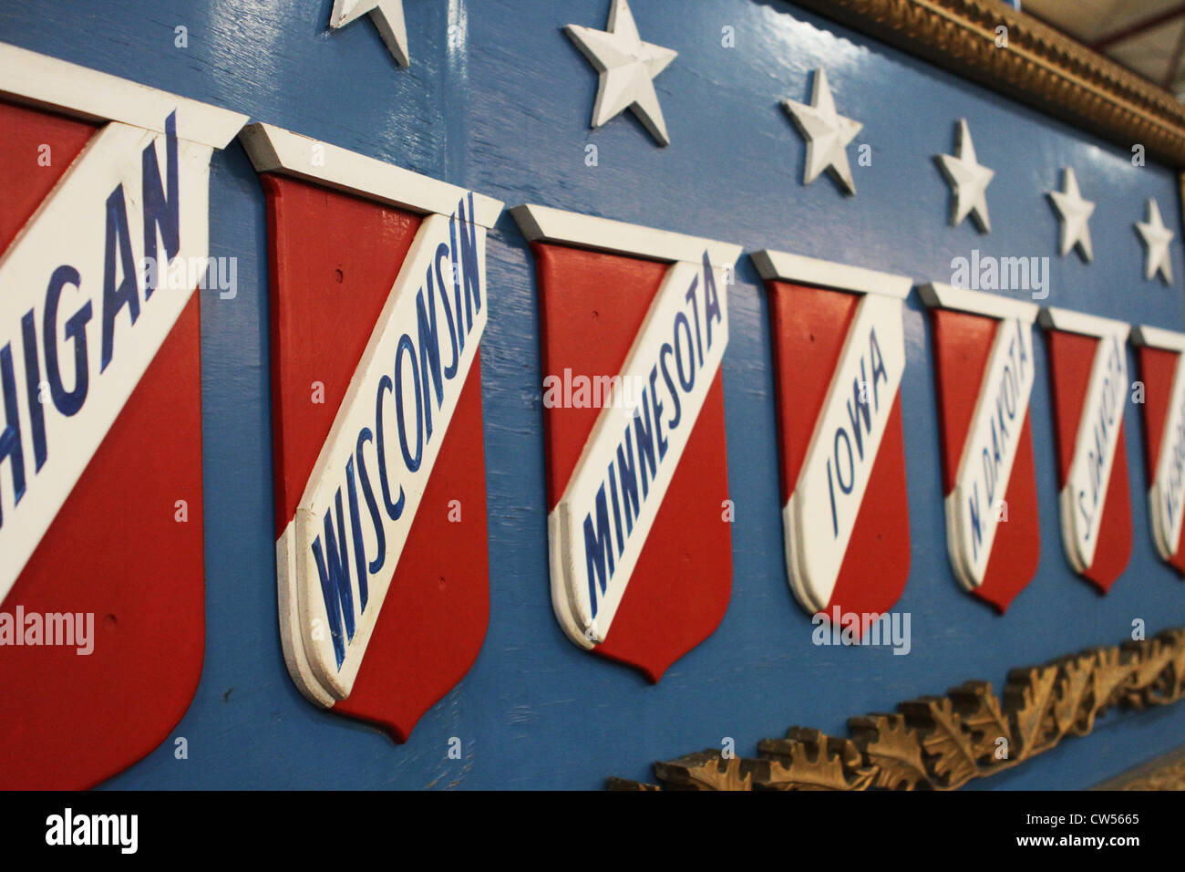 Details of a circus wagon at the Circus World Museum Stock Photo - Alamy