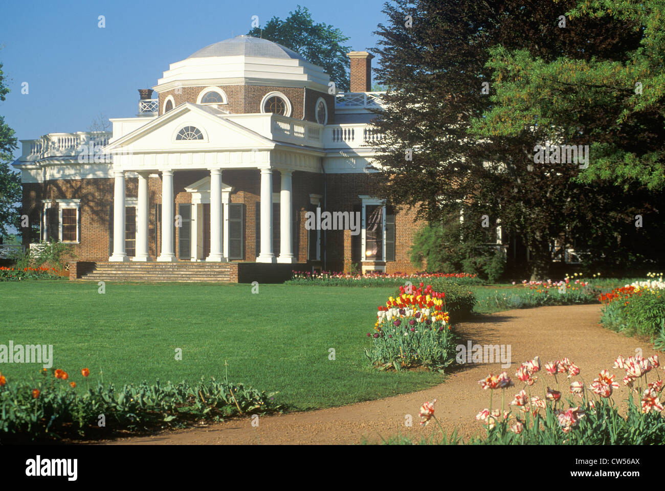 Monticello west front hi-res stock photography and images - Alamy