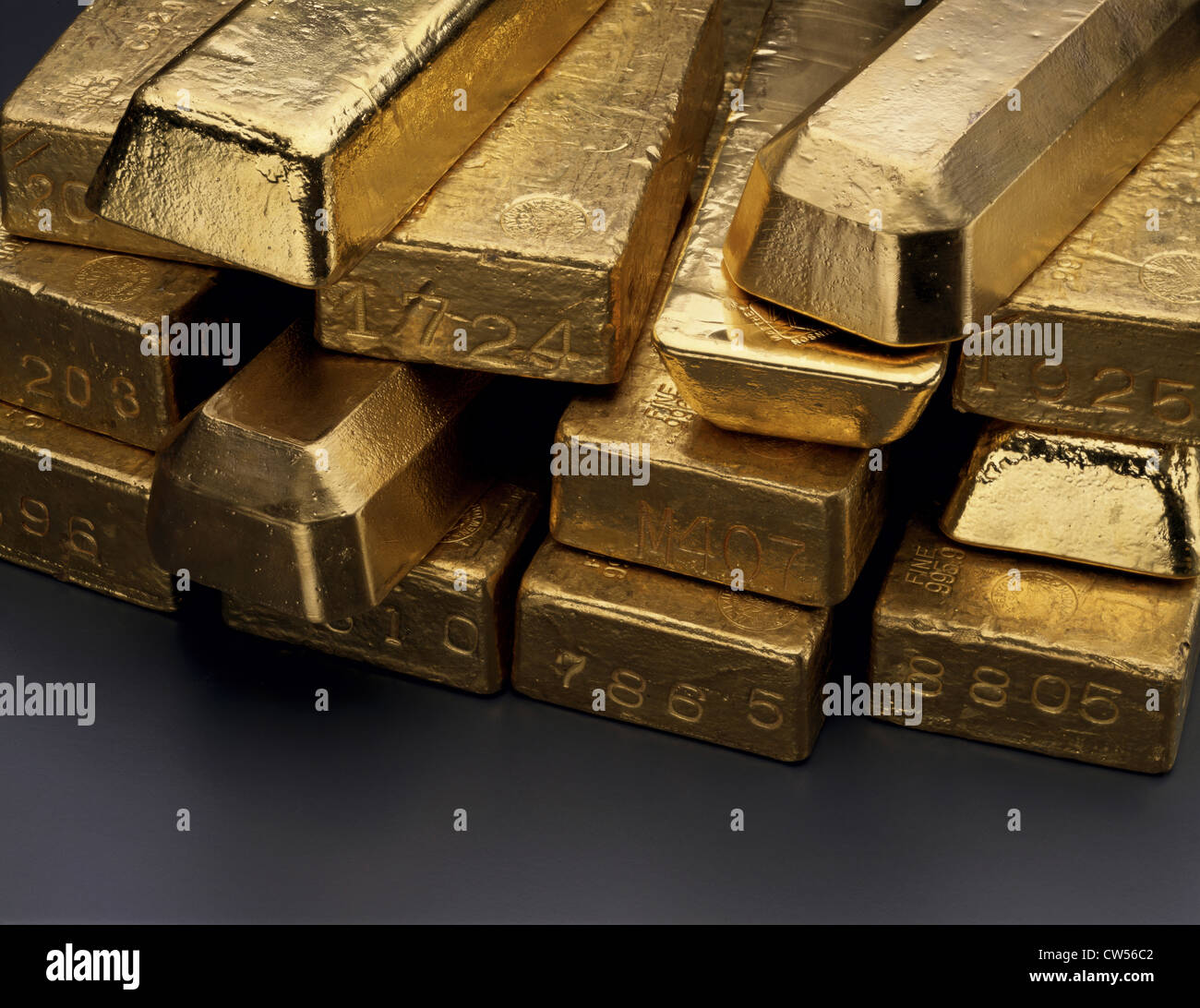 Stacks of gold bars Stock Photo - Alamy
