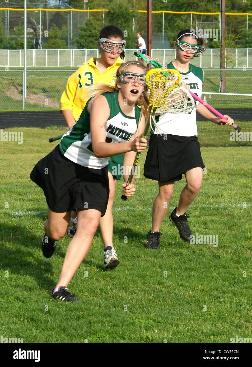 High school girls lacrosse game Stock Photo - Alamy