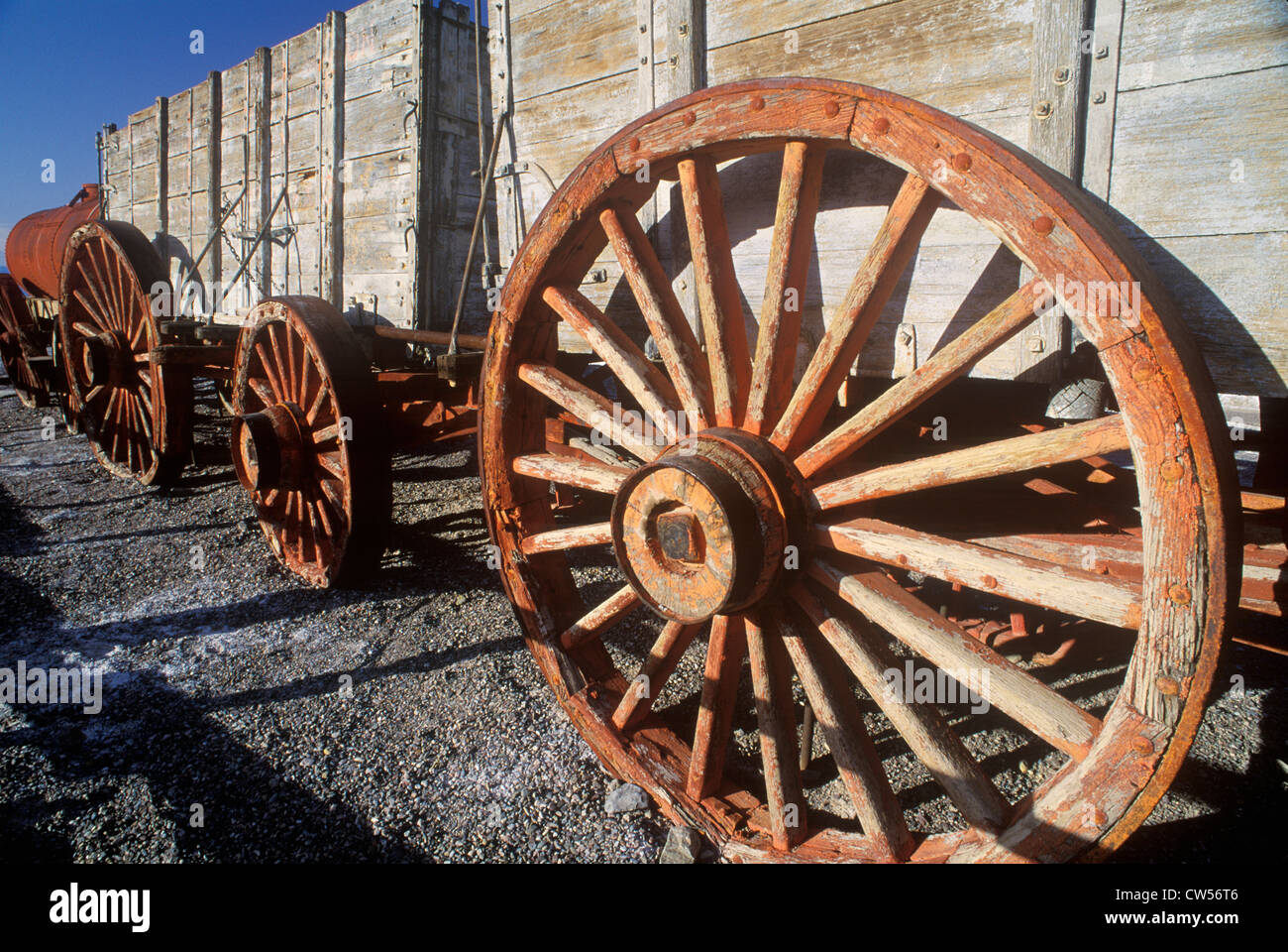 Twenty mule team wagon, Death Valley National Monument, CA Stock Photo ...