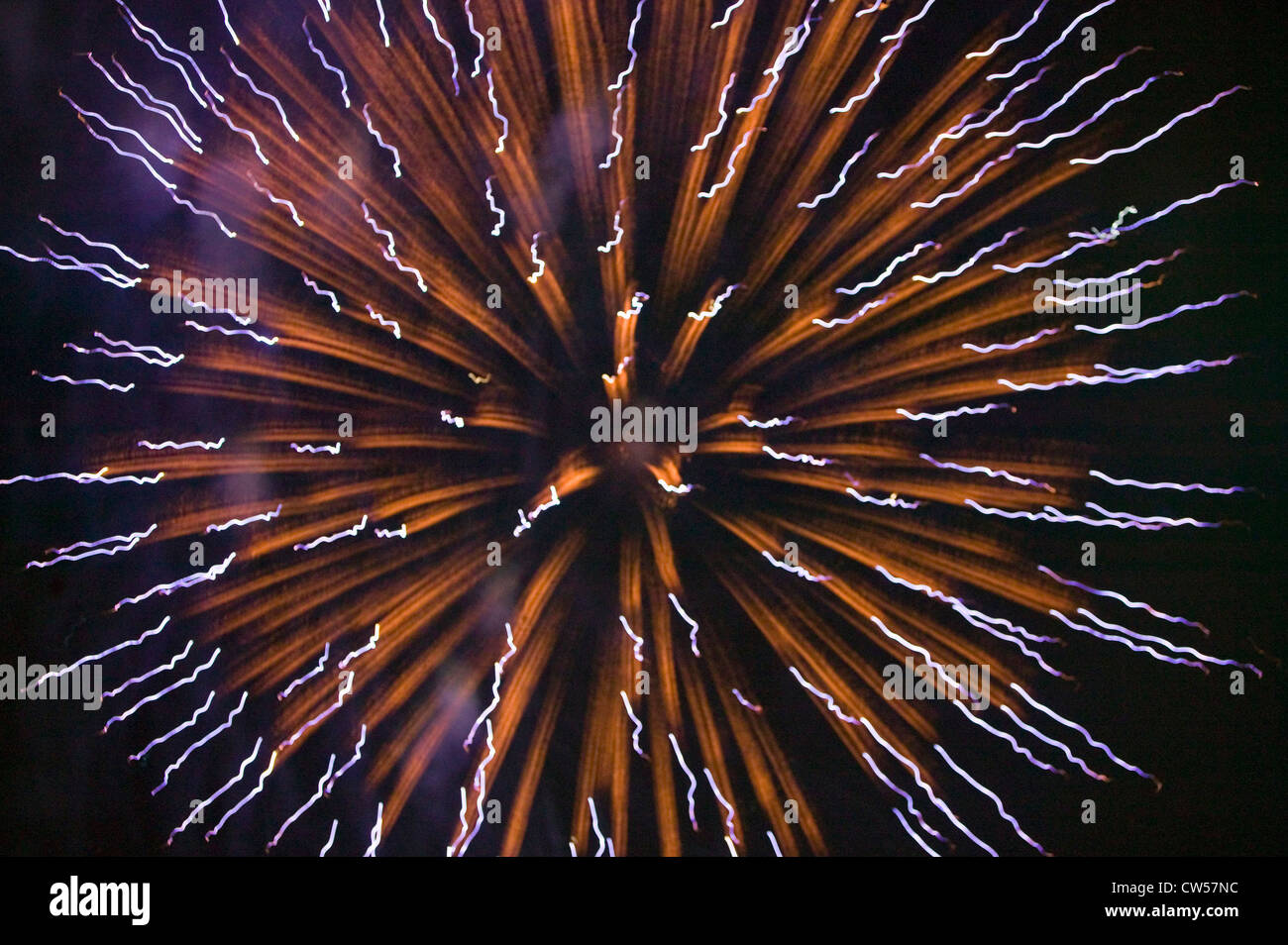 Fourth of July celebration with fireworks exploding, Independence Day ...