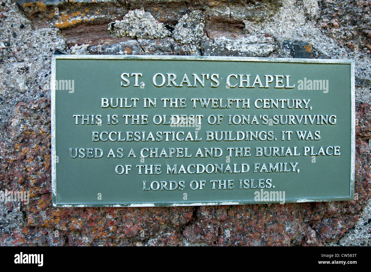 St Oran Chapel High Resolution Stock Photography and Images - Alamy