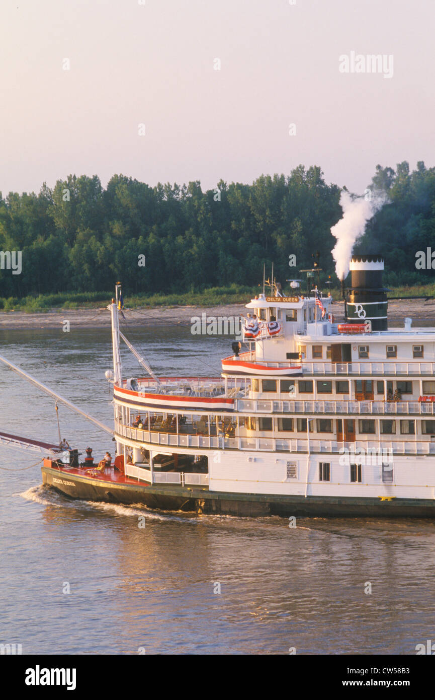 The Delta Queen, a relic of the steamboat era of the 19th century ...