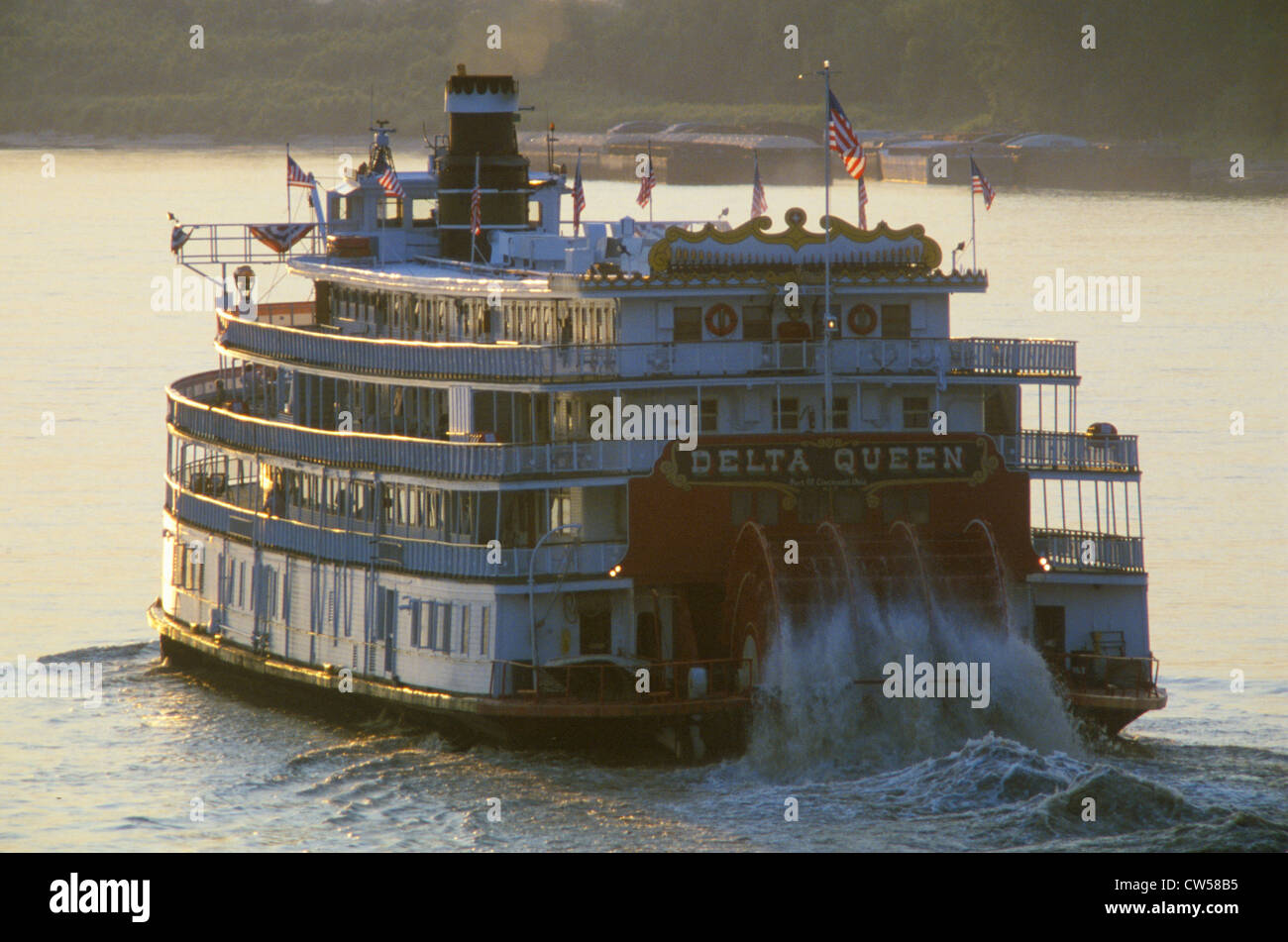 The Delta Queen, a relic of the steamboat era of the 19th century ...