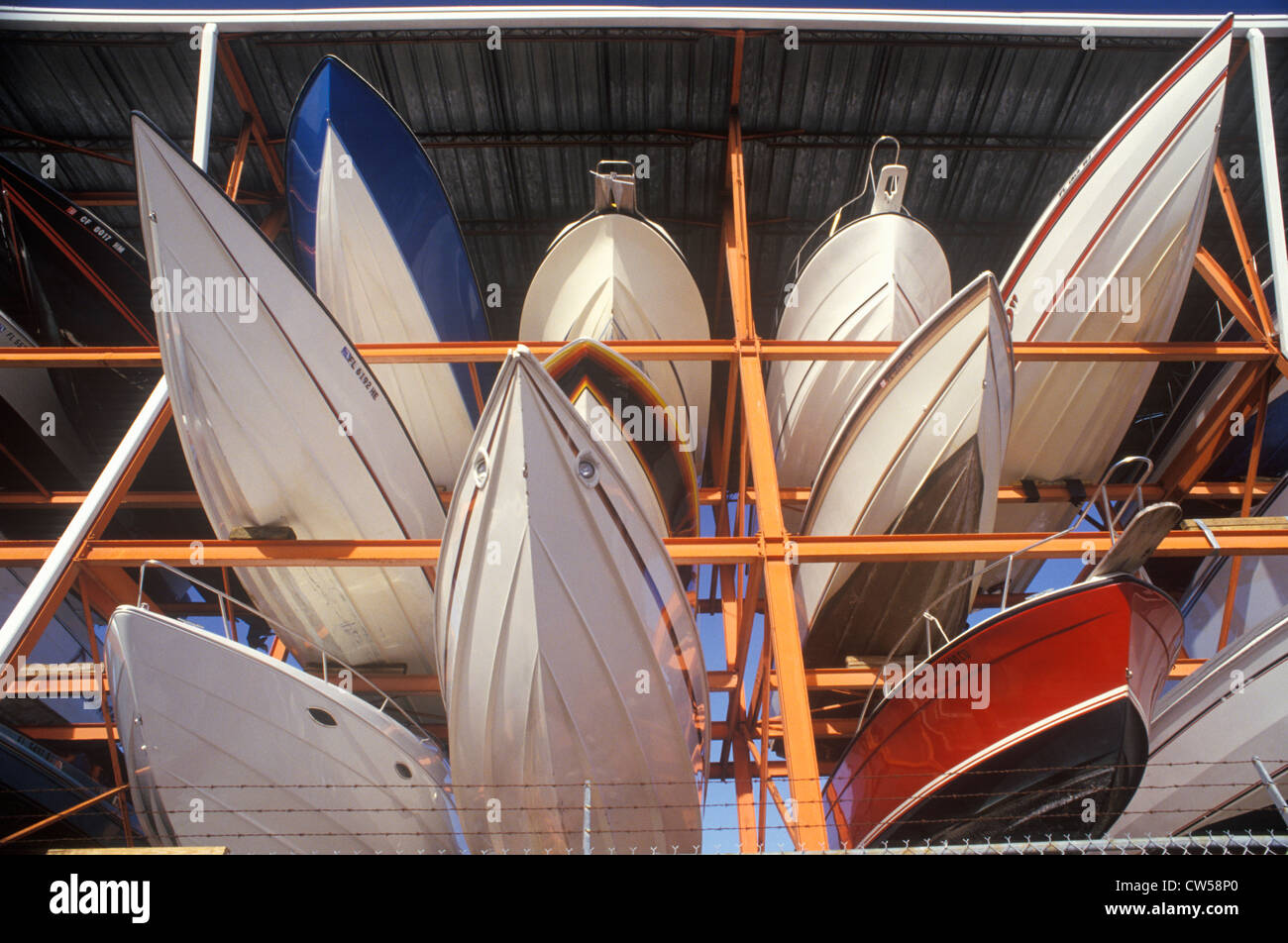 A boat rack in Miami, Florida Stock Photo - Alamy