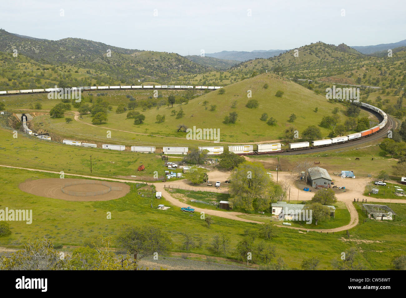 The Tehachapi Train Loop near Tehachapi California historic location ...