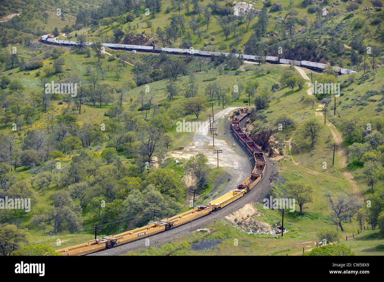 The Tehachapi Train Loop near Tehachapi California historic location ...