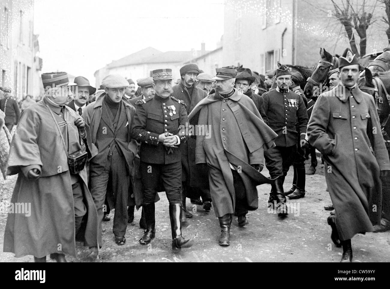 Une visite sur le front, General Varin Stock Photo - Alamy