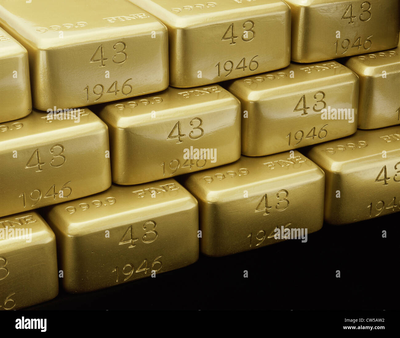 Close-up of stacks of gold bars Stock Photo - Alamy