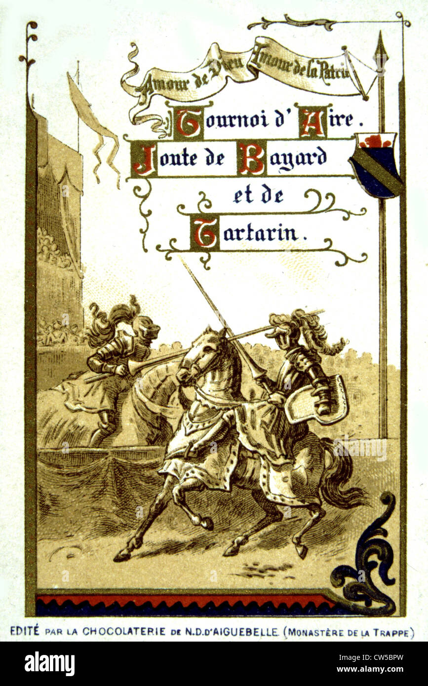 The Life of Bayard: Tournament area, Joust between Bayard and Tartarin ...