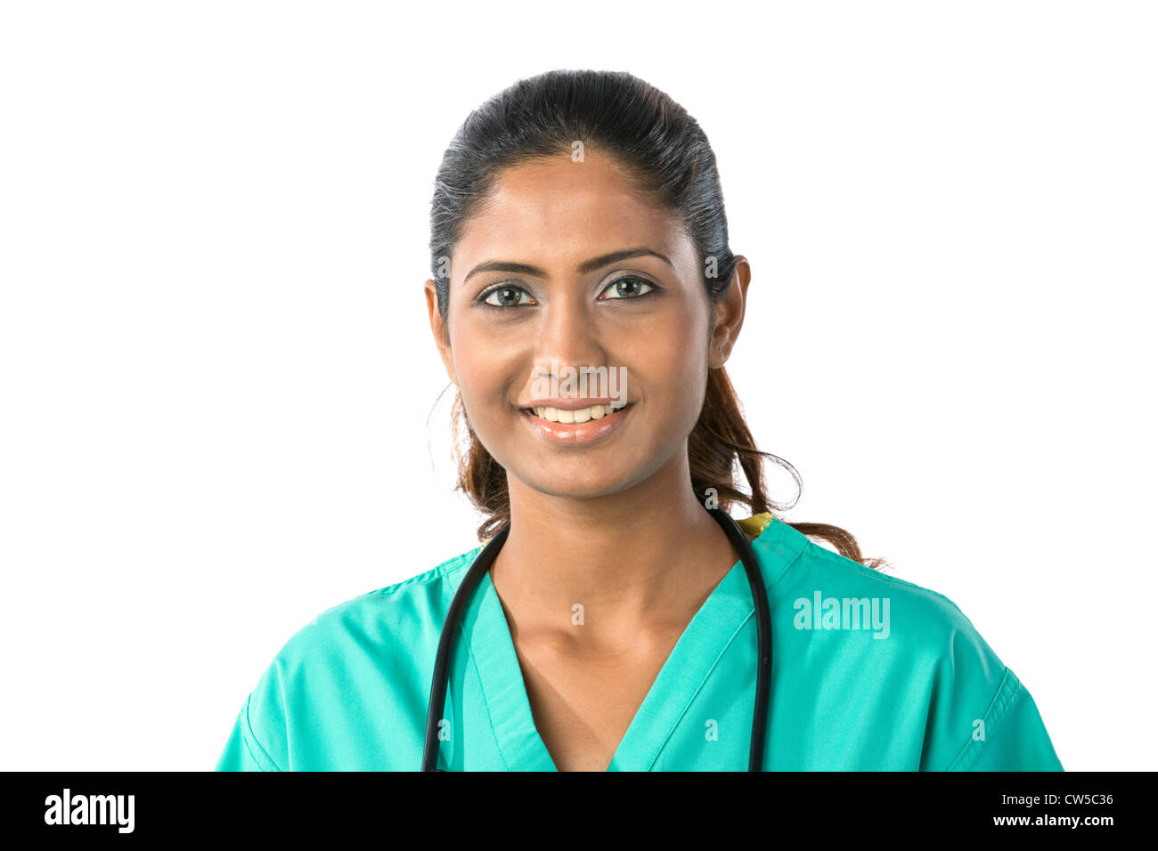 Portrait of a happy Female Indian Doctor Stock Photo - Alamy