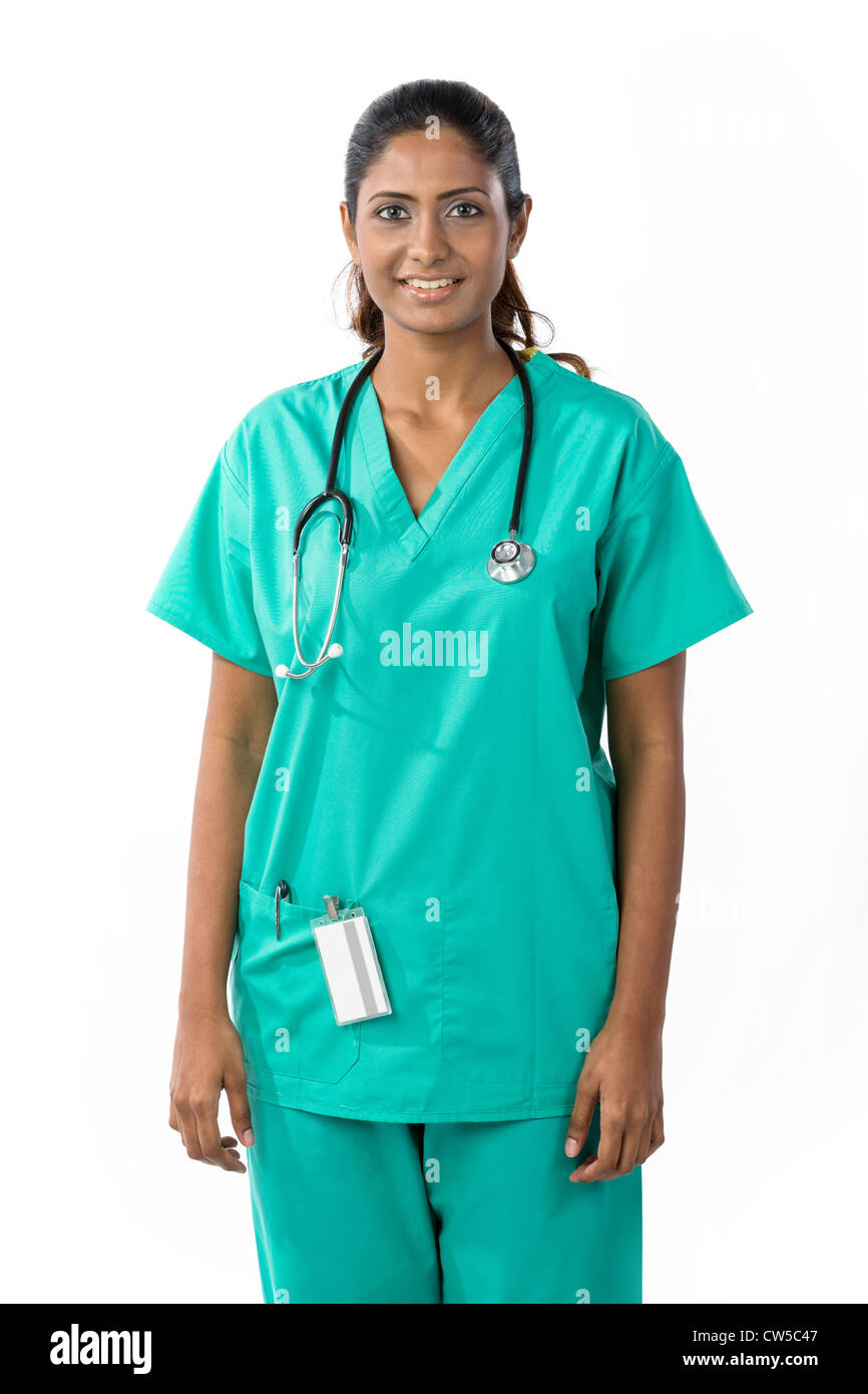 Portrait of a happy Female Indian Doctor Stock Photo - Alamy