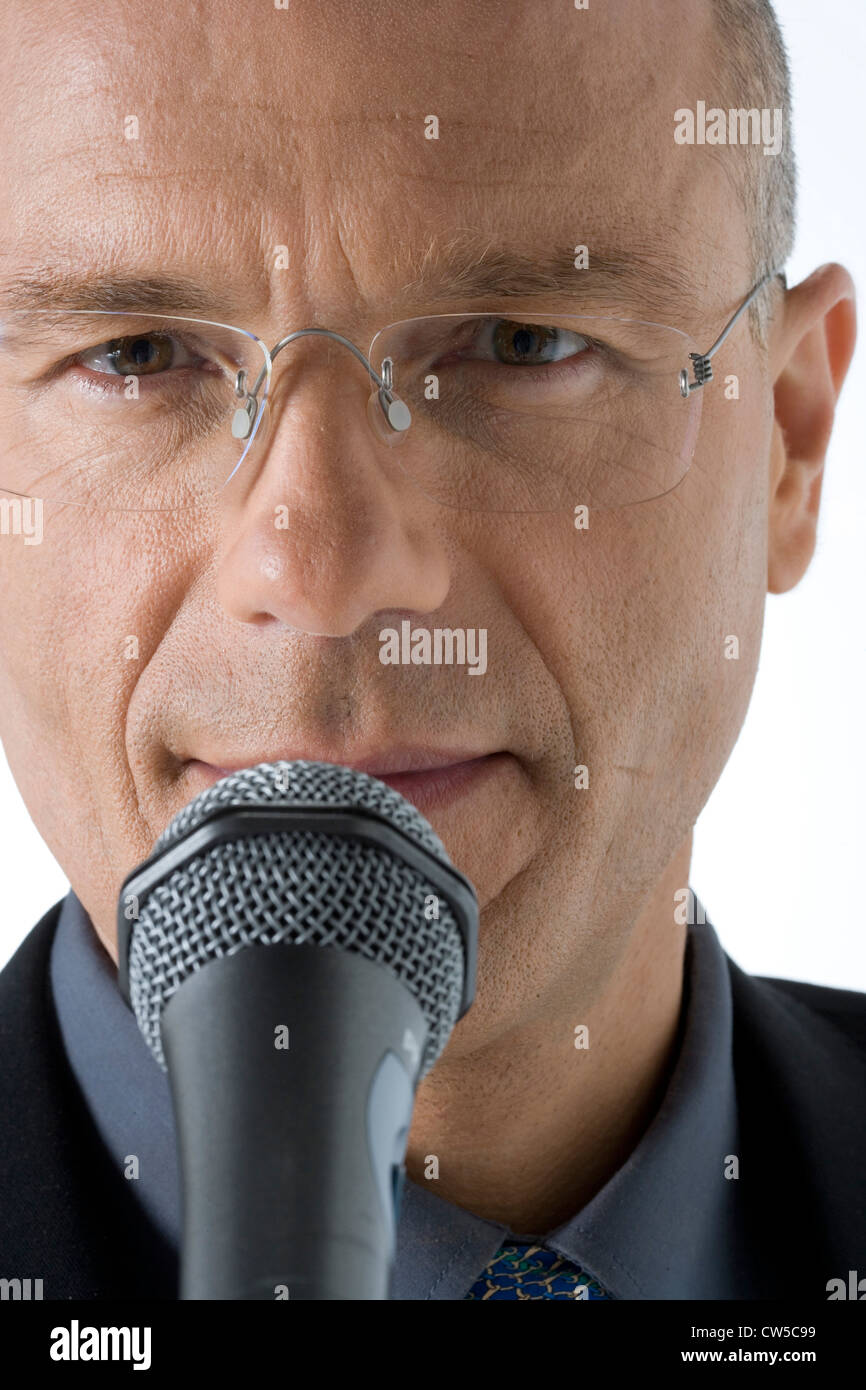Human microphone hi-res stock photography and images - Alamy