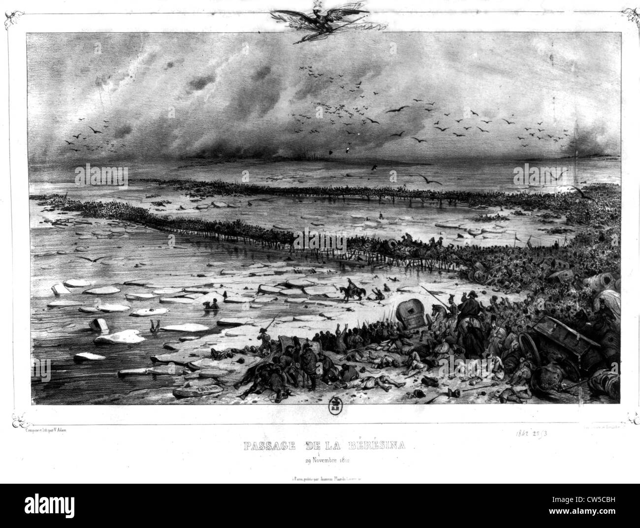 Russian Campaign, Crossing the Berezina Stock Photo - Alamy