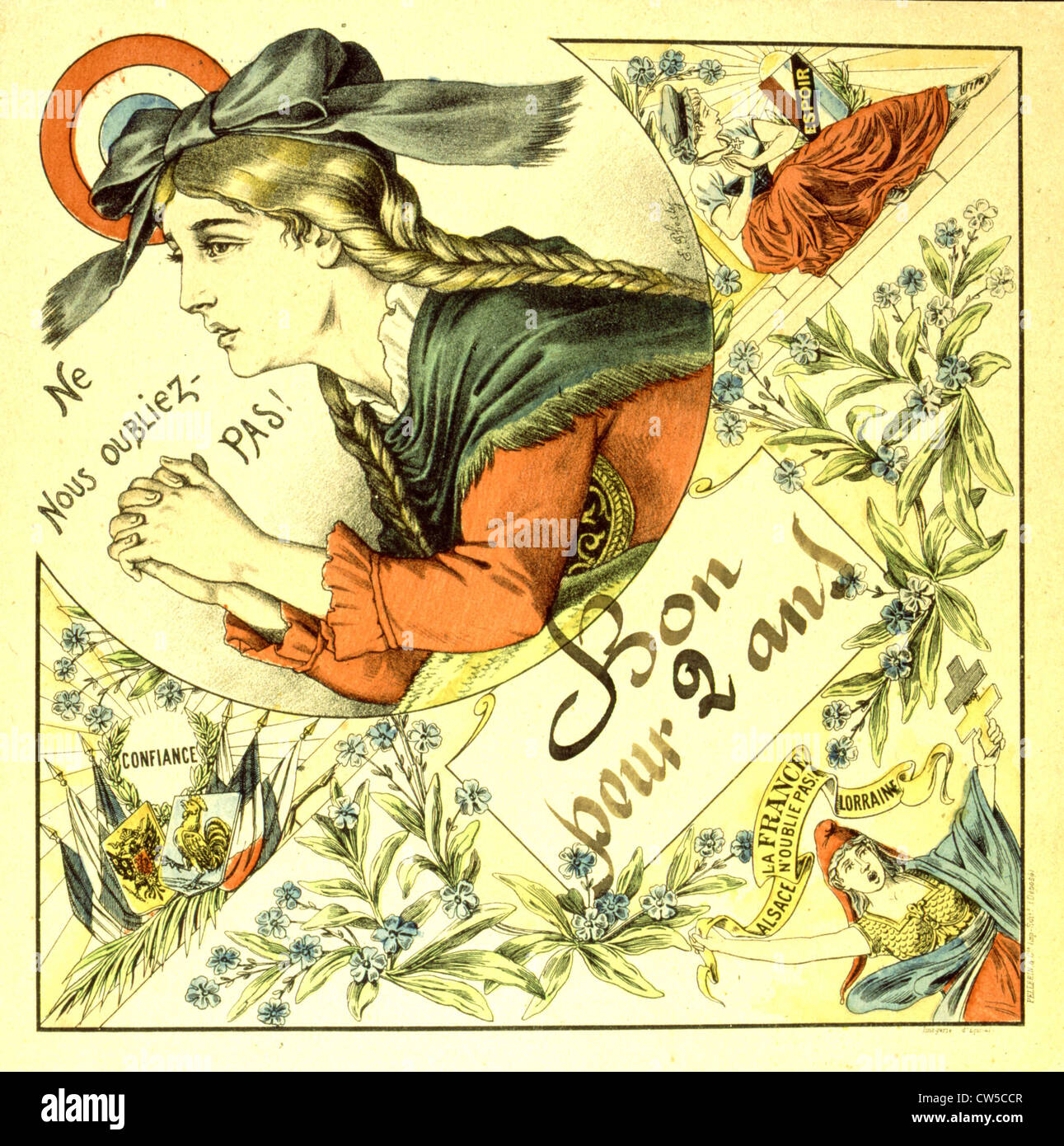 Epinal popular print to the glory of military service on the theme of ...